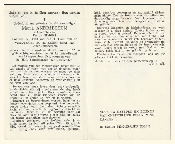 Turnhout van Vroeger - Familie Andriessen