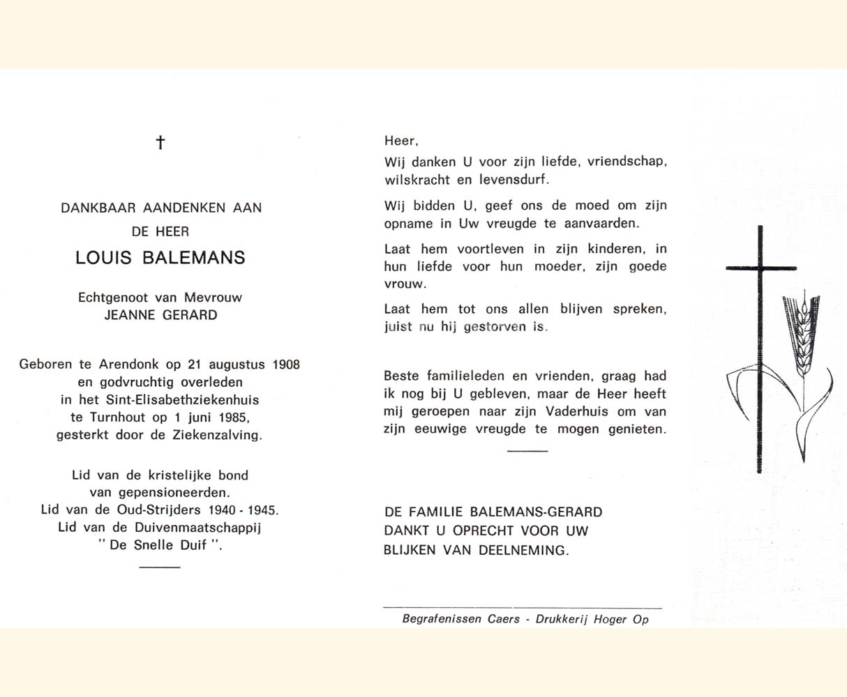 Turnhout van Vroeger - Familie Balemans