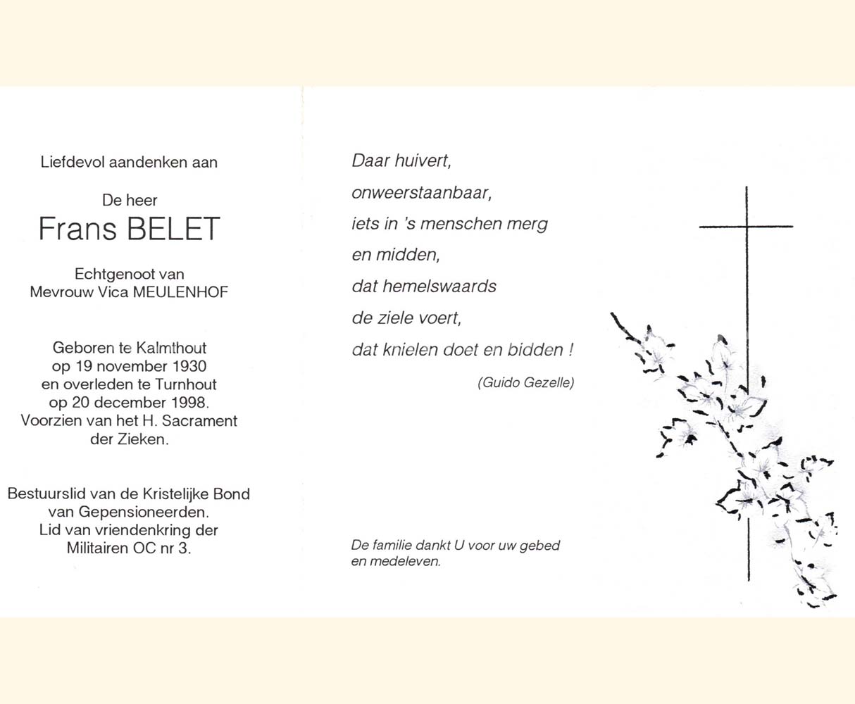 Turnhout van Vroeger - Familie Belet