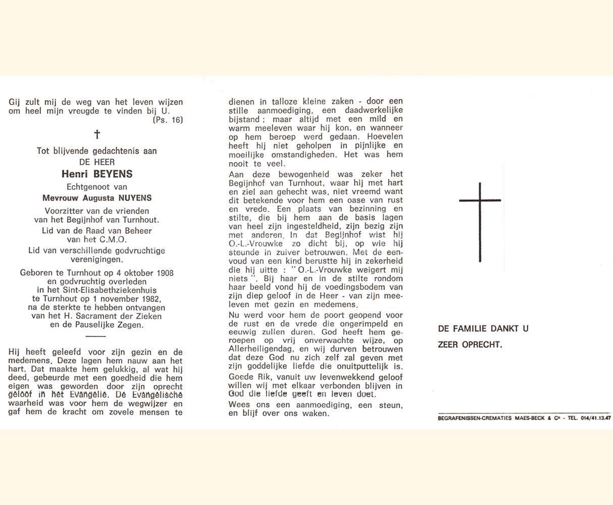 Turnhout van Vroeger - Familie Beyens