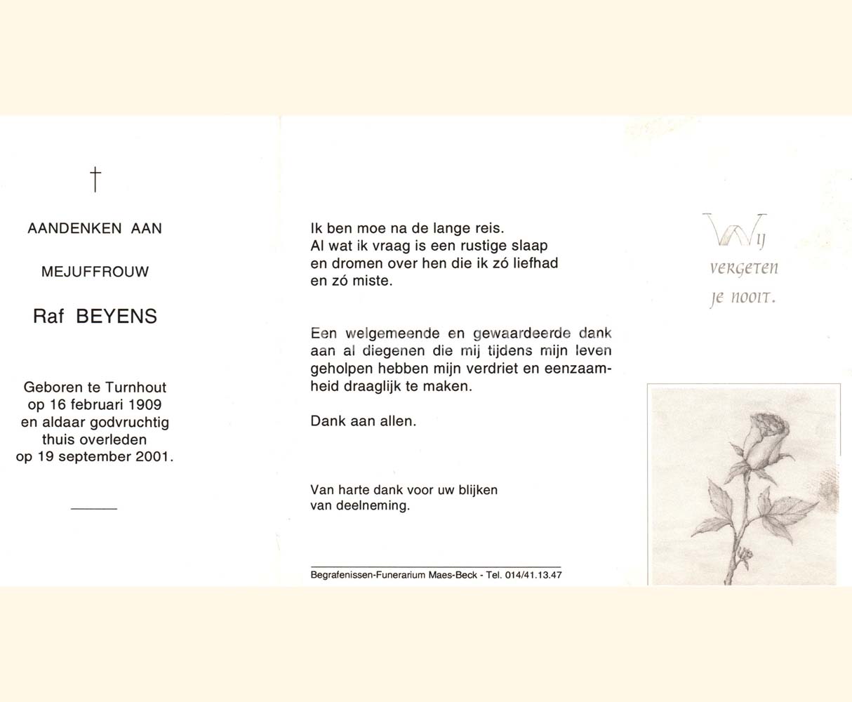 Turnhout van Vroeger - Familie Beyens