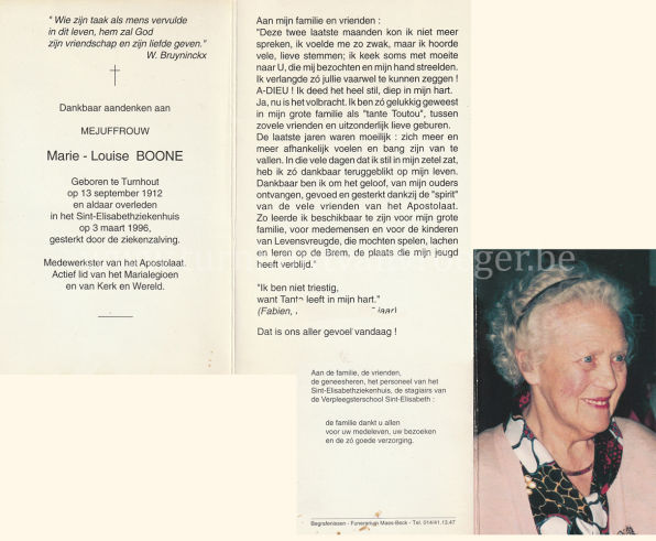 Turnhout van Vroeger - Familie Boone