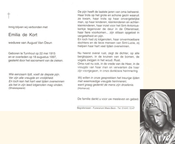 Turnhout van Vroeger - Familie De Kort