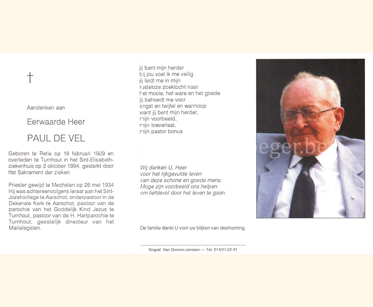 Turnhout van Vroeger - Familie De Vel