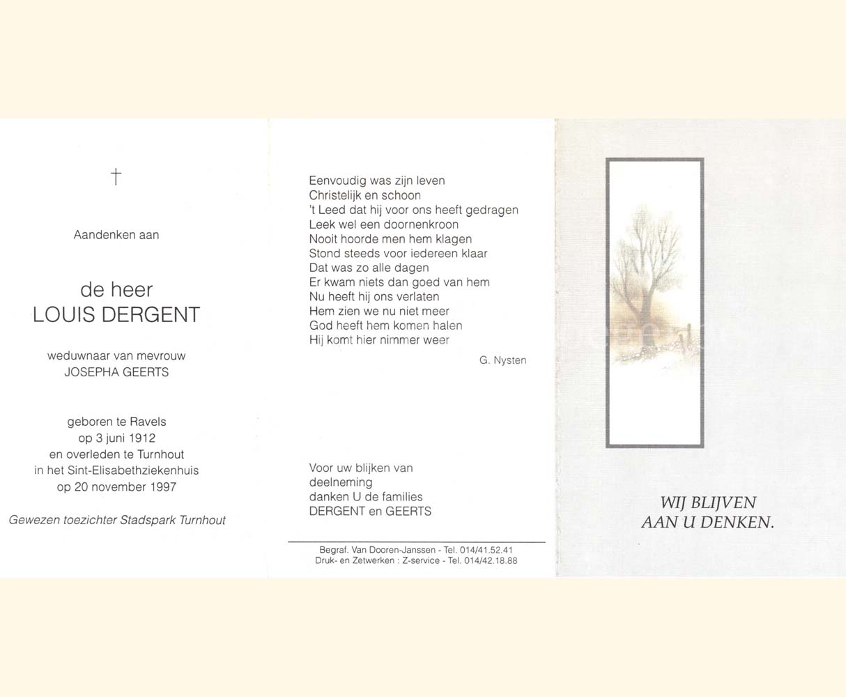 Turnhout van Vroeger - Familie Dergent