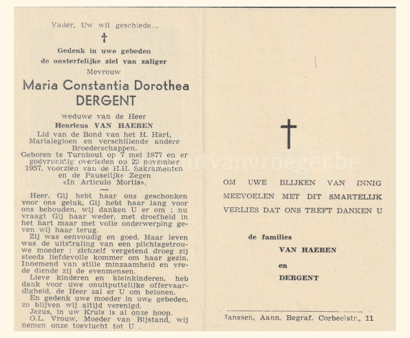 Turnhout van Vroeger - Familie Dergent