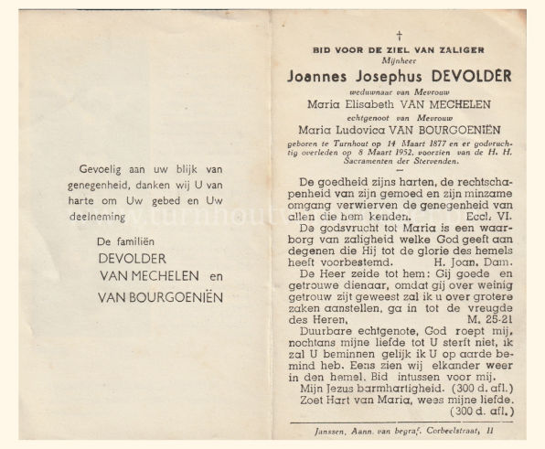 Turnhout van Vroeger - Familie Devolder