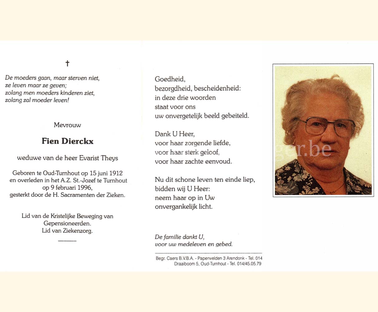 Turnhout van Vroeger - Familie Dierckx