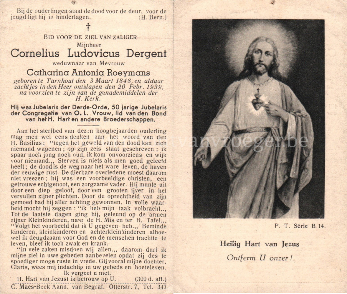 Turnhout van Vroeger - Dubbele bidprentjes - Turnhout 1