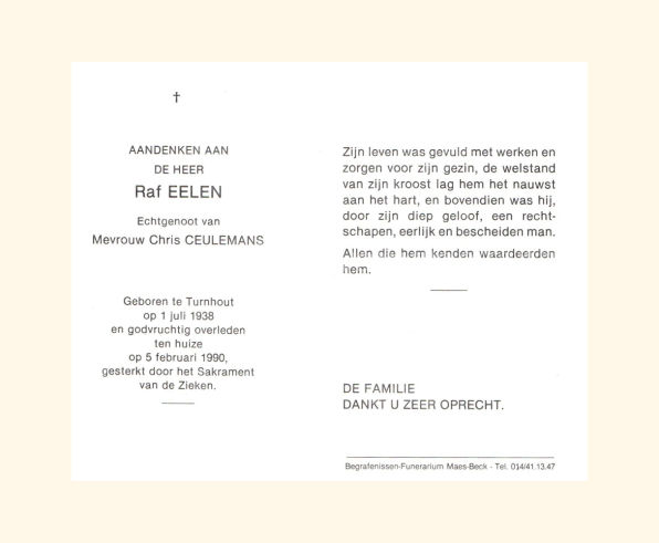 Turnhout van Vroeger - Familie Eelen