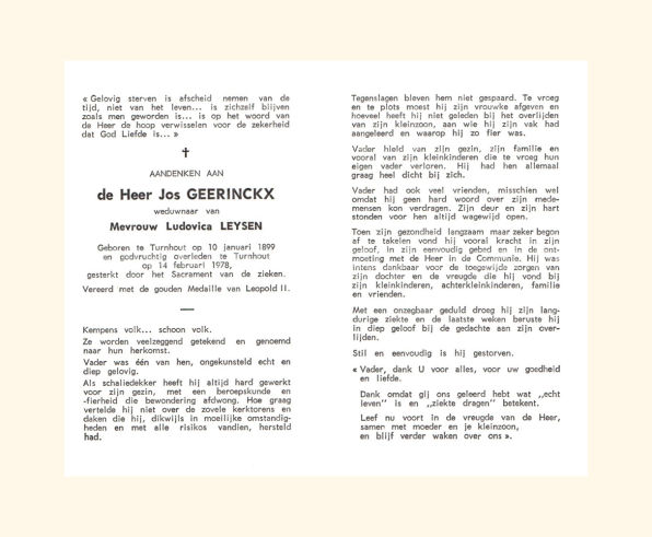 Turnhout van Vroeger - Familie Geerinckx