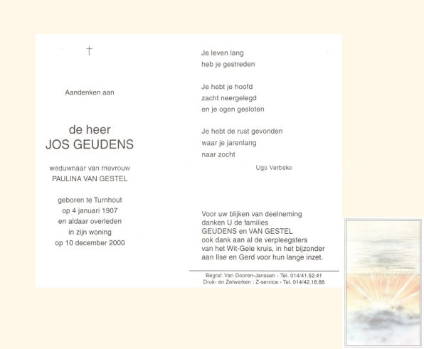 Turnhout van Vroeger - Familie Geudens