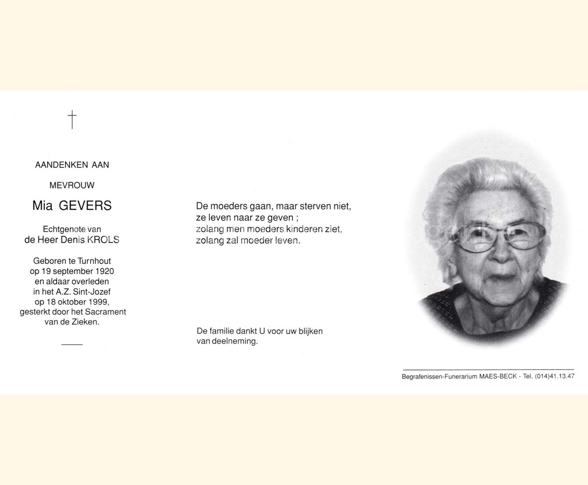 Turnhout van Vroeger - Familie Gevers