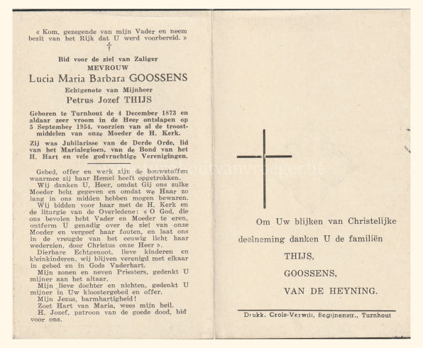Turnhout van Vroeger - Familie Goossens