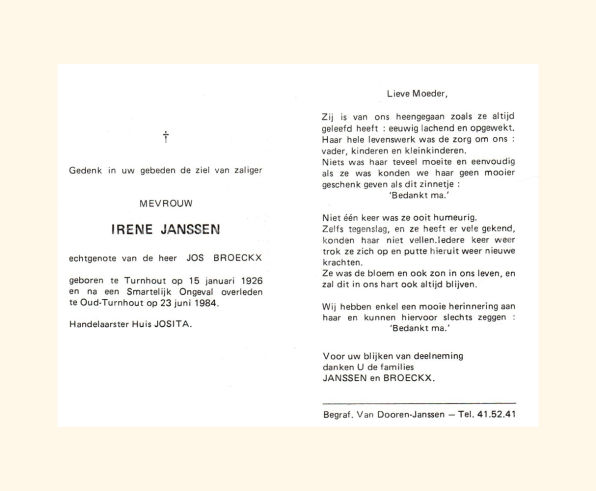 Turnhout van Vroeger - Familie Janssen