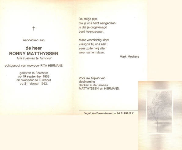 Turnhout van Vroeger - Familie Matthyssen