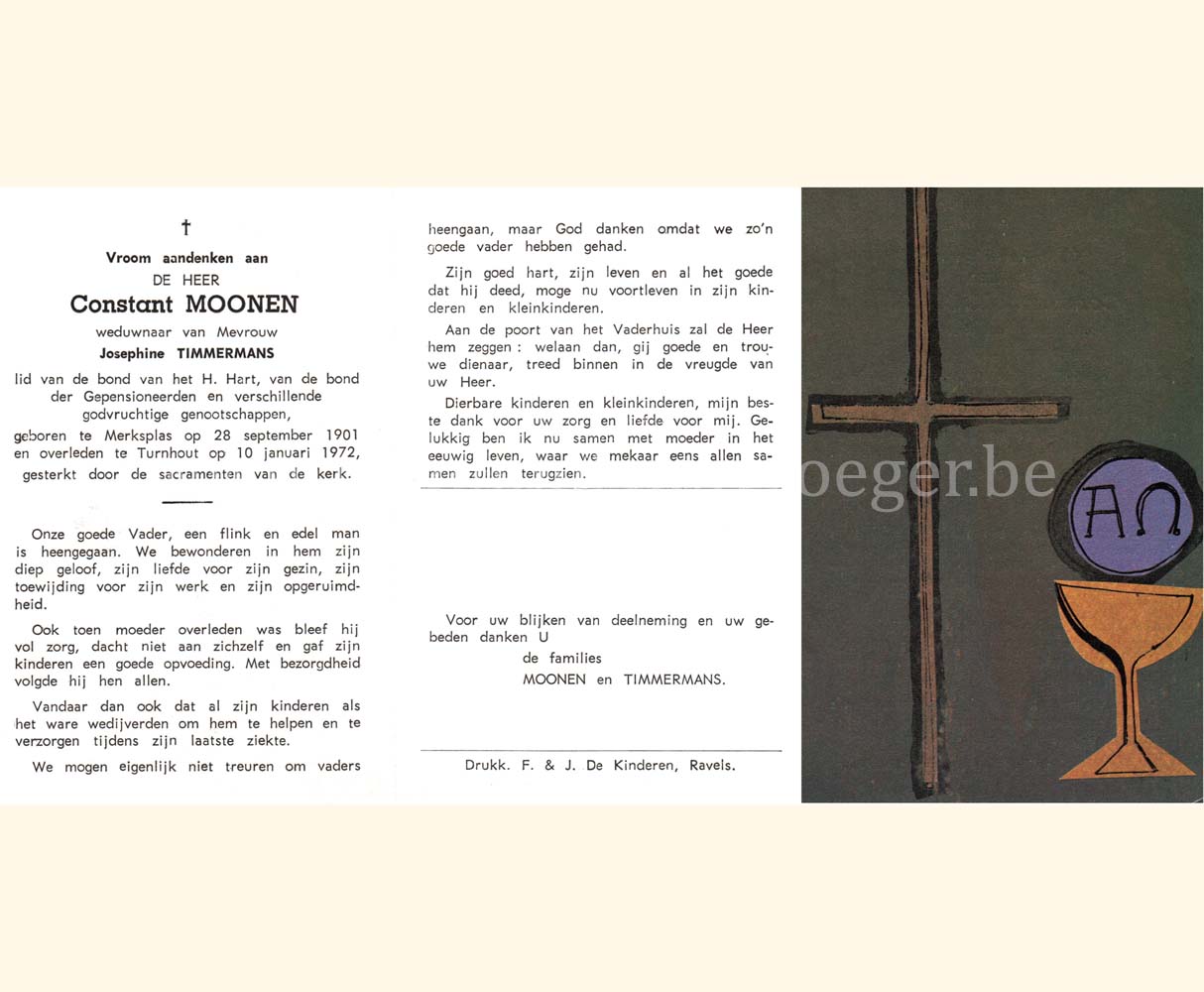 Turnhout van Vroeger - Familie Moonen