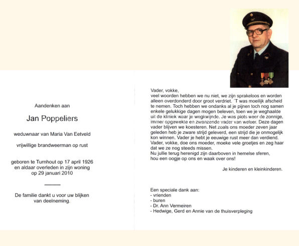 Turnhout van Vroeger - Familie Poppeliers