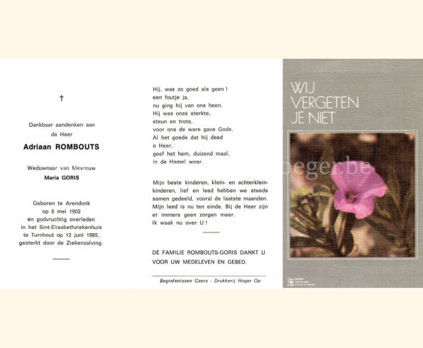 Turnhout van Vroeger - Familie Rombouts