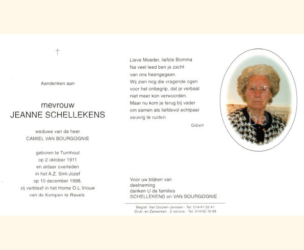 Turnhout van Vroeger - Familie Schellekens