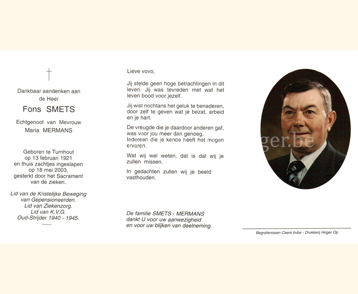 Turnhout van Vroeger - Familie Smets