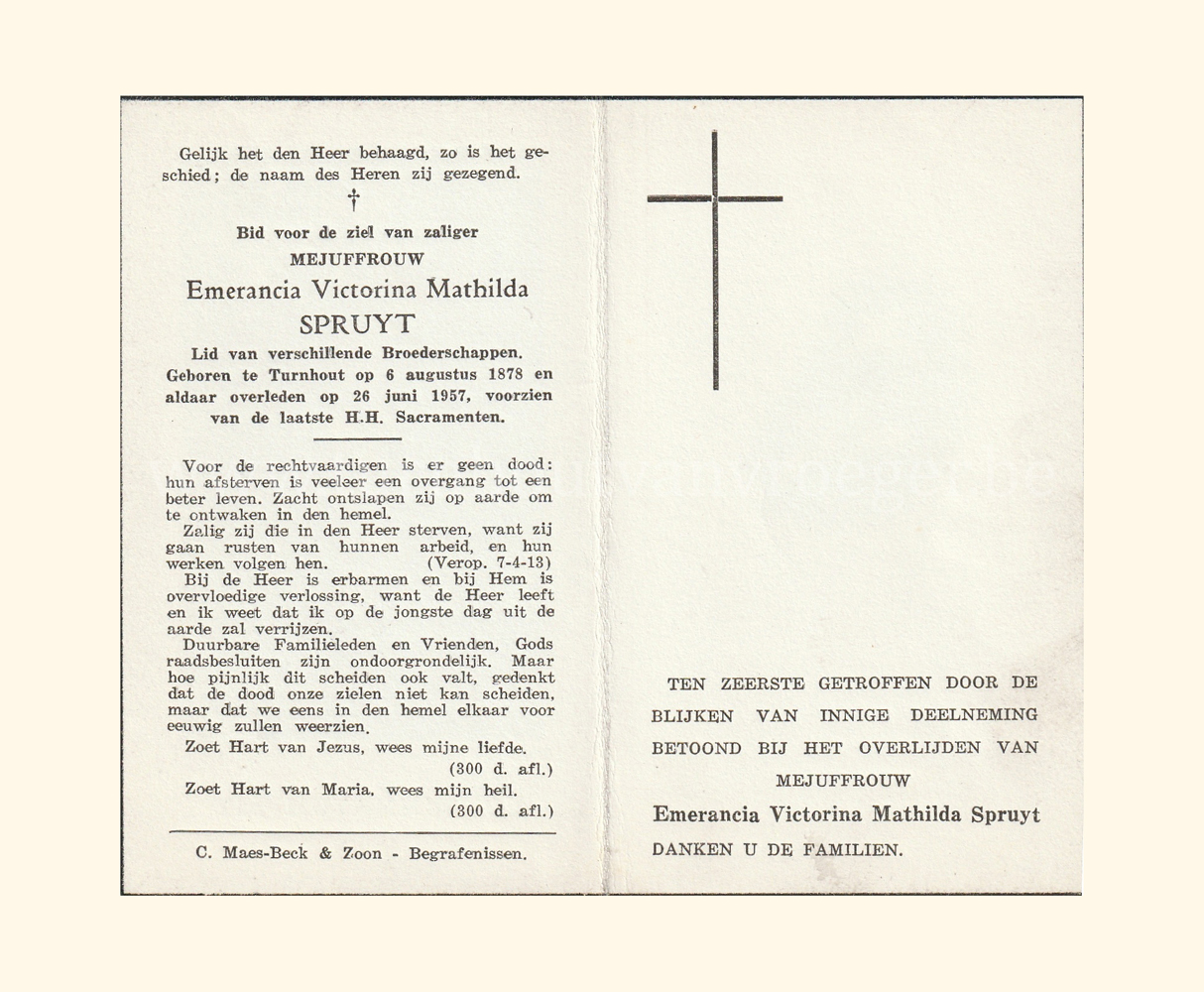 Turnhout van Vroeger - Familie Spruyt