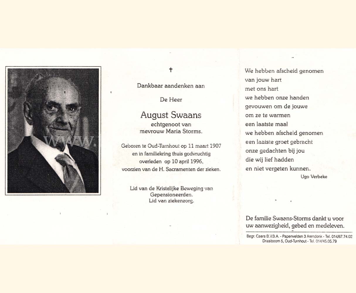Turnhout van Vroeger - Familie Swaans