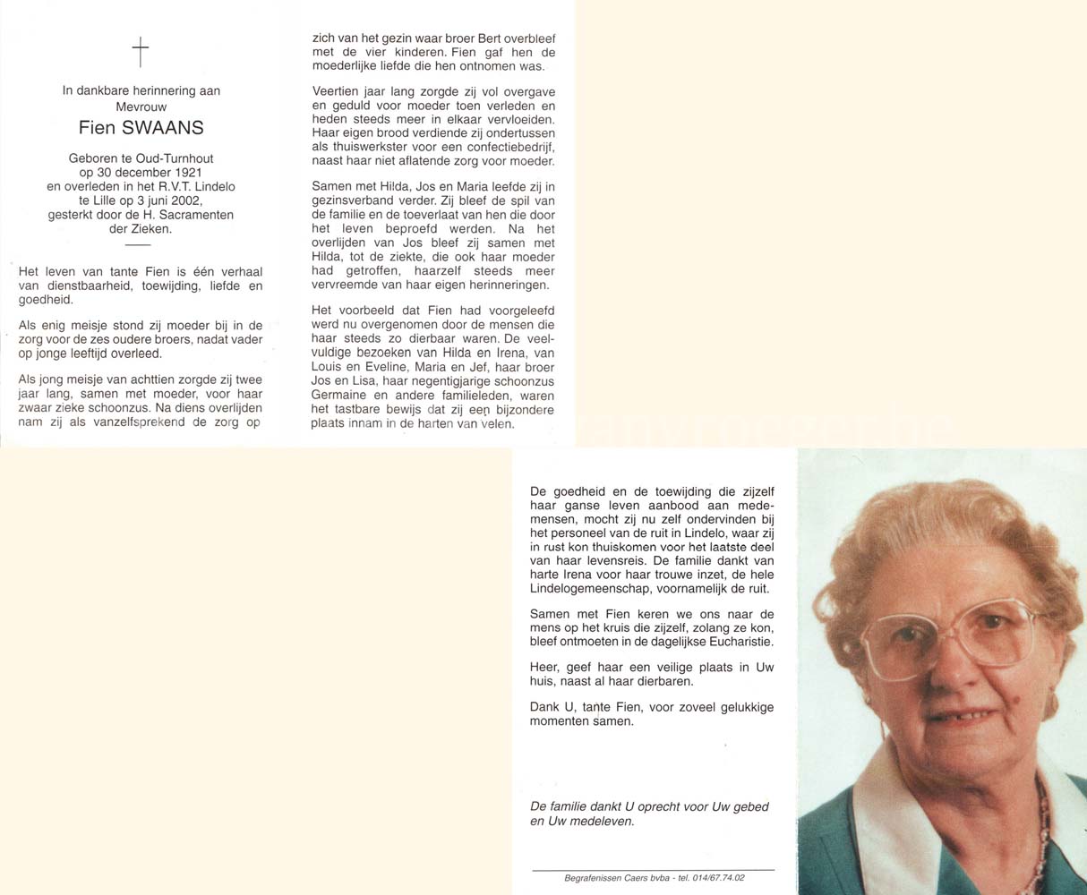 Turnhout van Vroeger - Familie Swaans