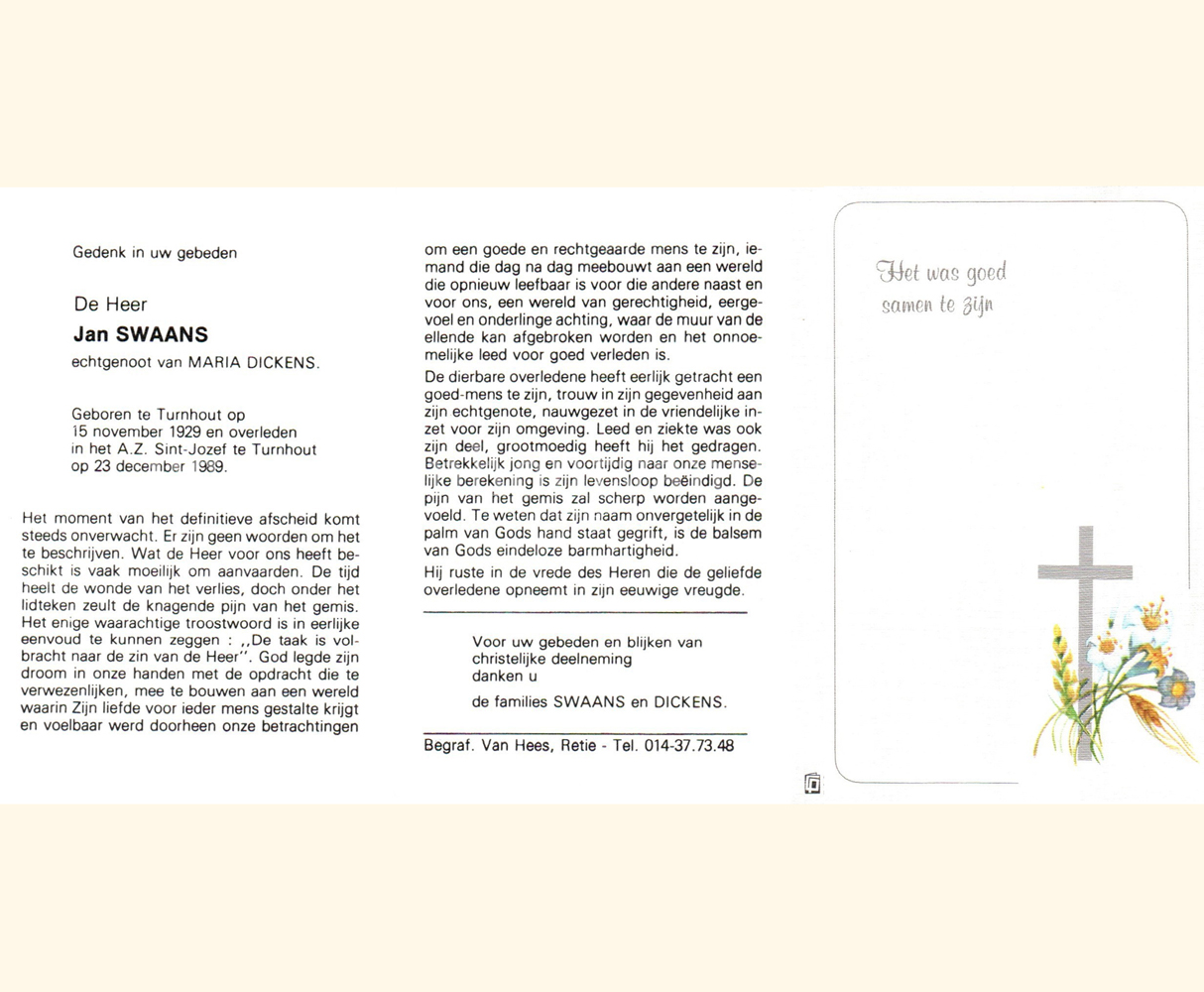 Turnhout van Vroeger - Familie Swaans