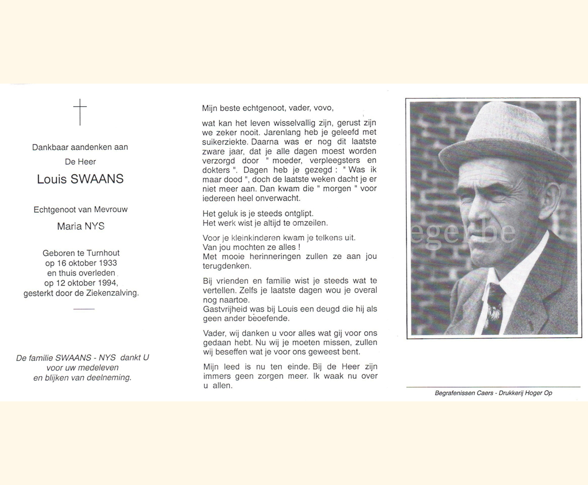 Turnhout van Vroeger - Familie Swaans