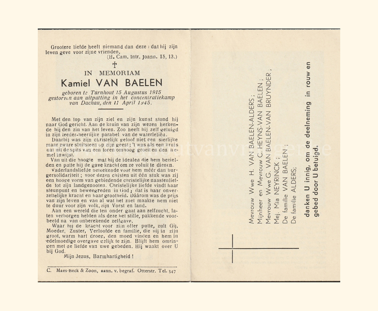 Turnhout van Vroeger - Familie Van Baelen