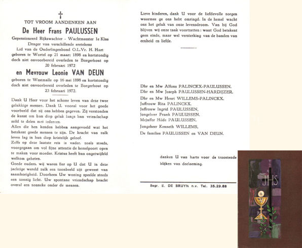 Turnhout van Vroeger - Familie Van Deun