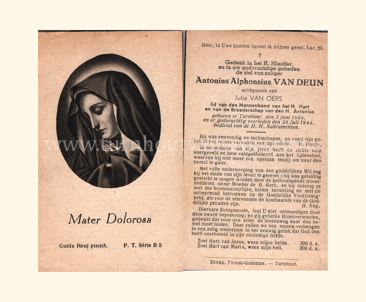 Turnhout van Vroeger - Familie Van Deun