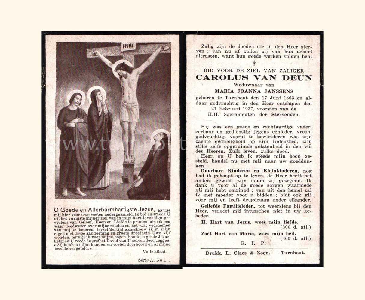 Turnhout van Vroeger - Familie Van Deun