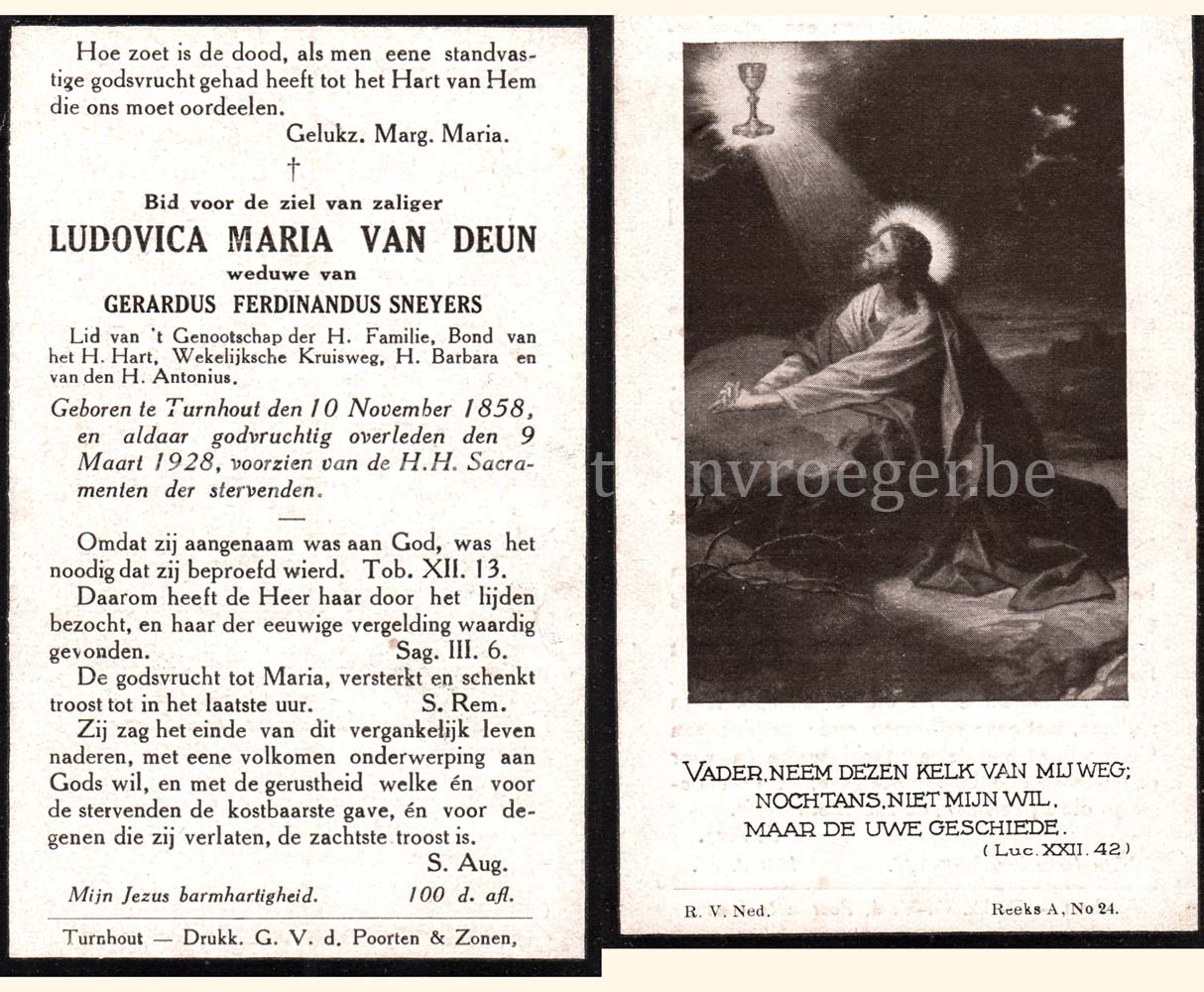 Turnhout van Vroeger - Familie Van Deun