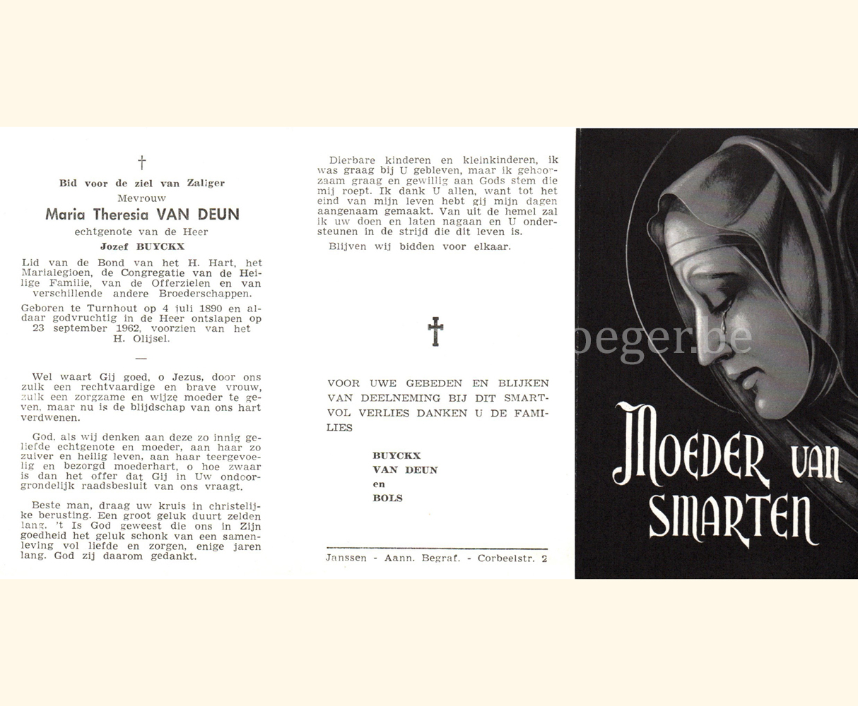 Turnhout van Vroeger - Familie Van Deun