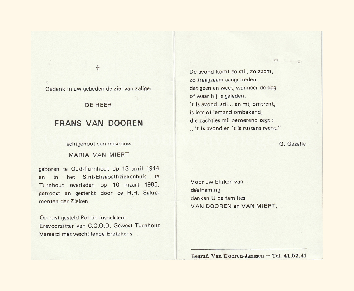 Turnhout van Vroeger - Familie Van Dooren