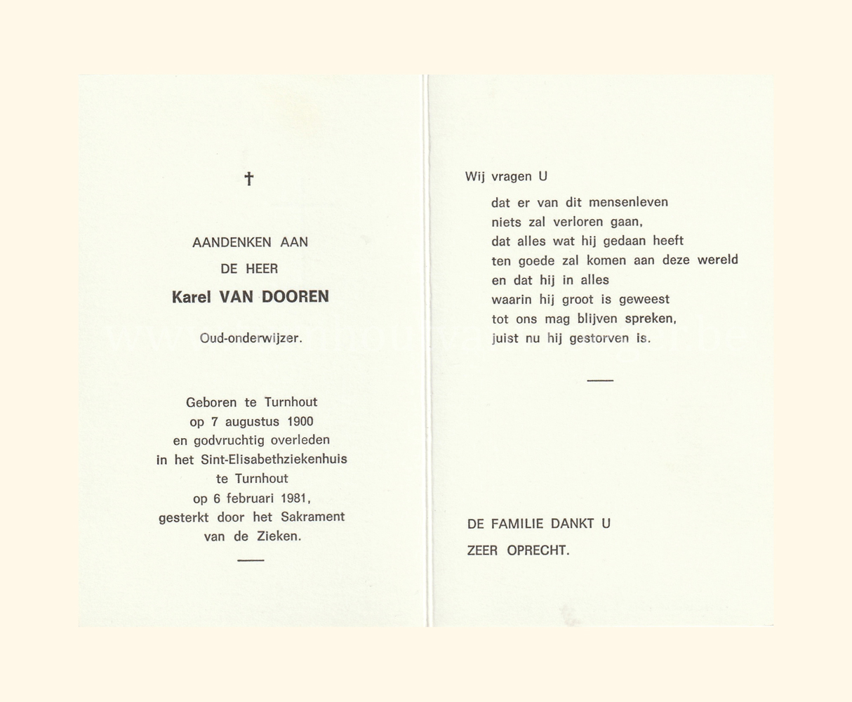 Turnhout van Vroeger - Familie Van Dooren