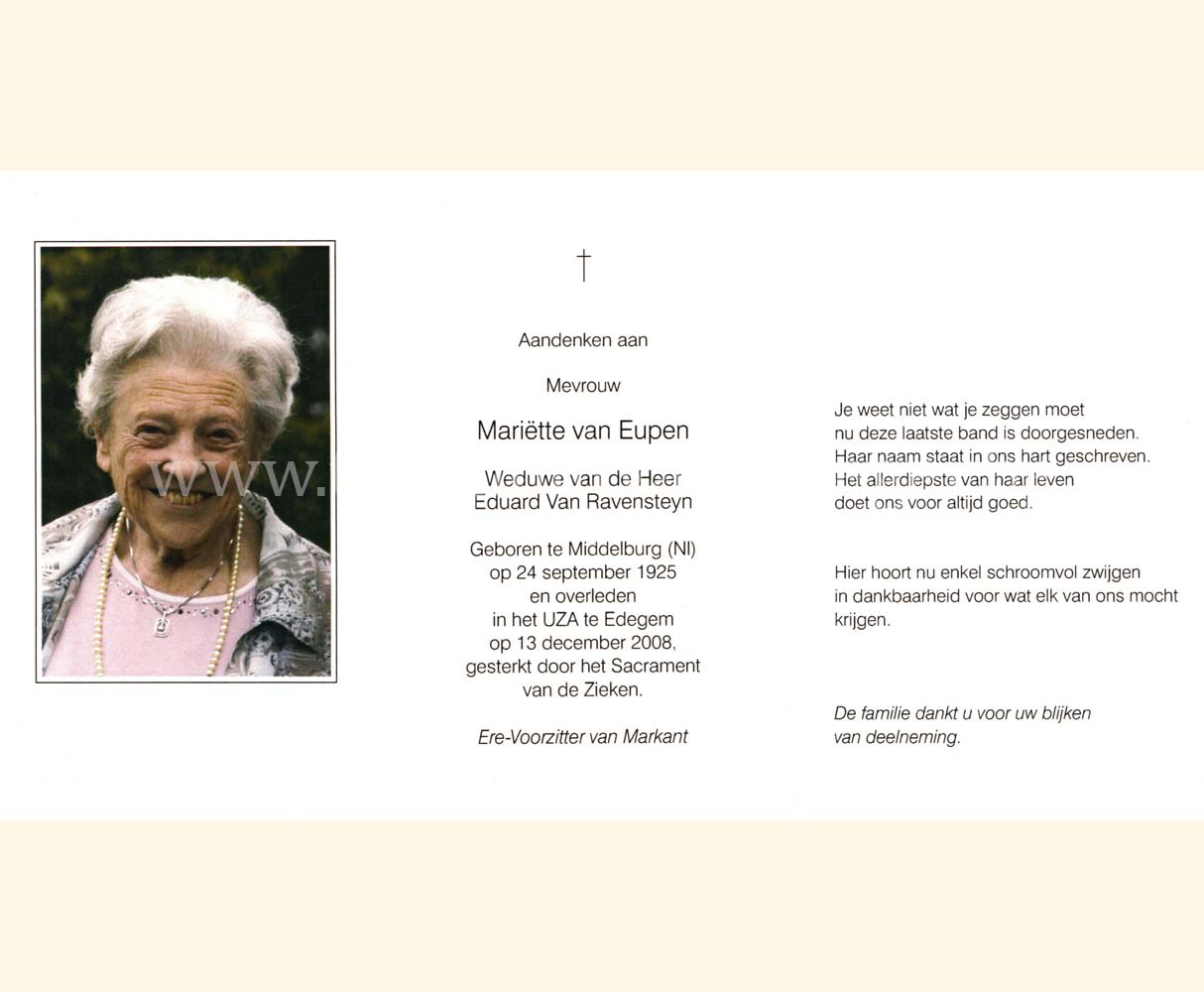 Turnhout van Vroeger - Familie Van Eupen