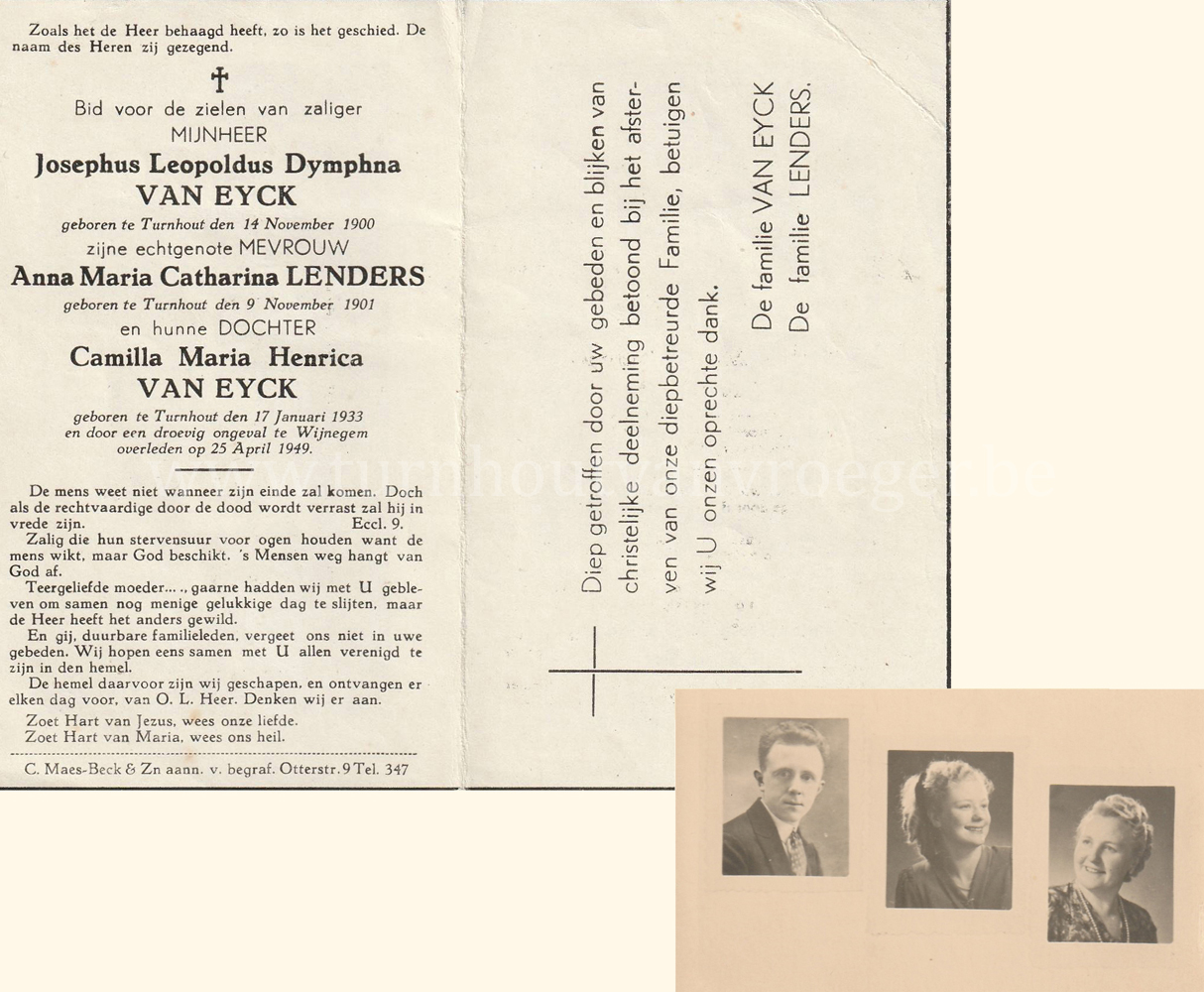 Turnhout van Vroeger - Familie Van Eyck