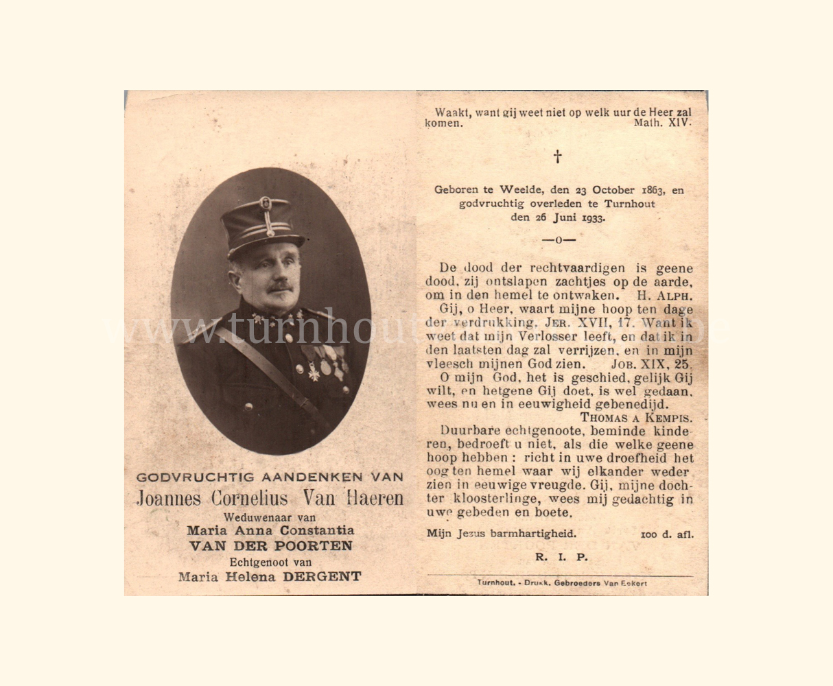 Turnhout van Vroeger - Familie Van Haeren