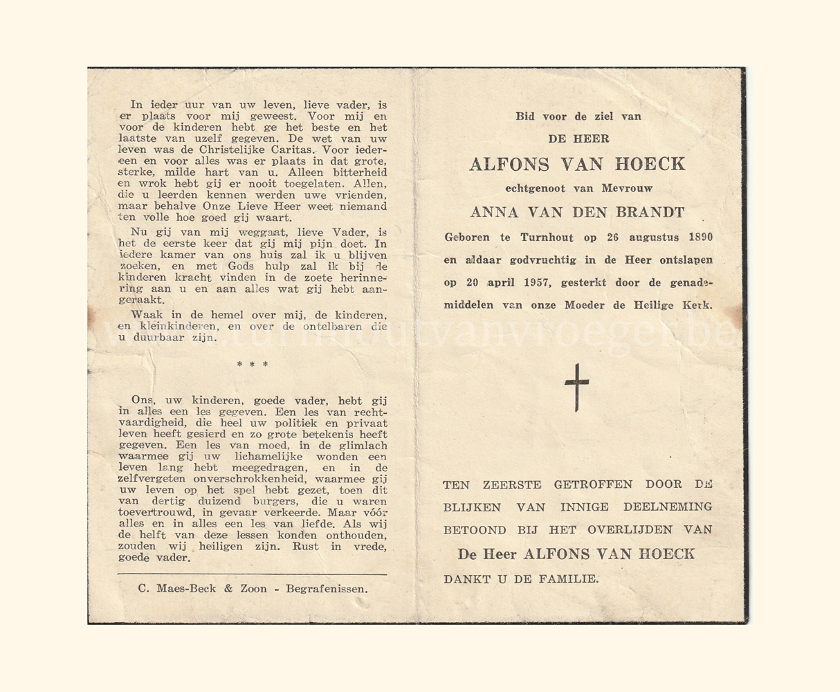 Turnhout van Vroeger - Familie Van Hoeck