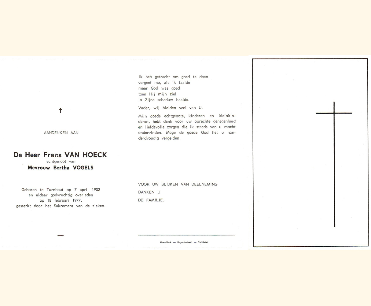 Turnhout van Vroeger - Familie Van Hoeck