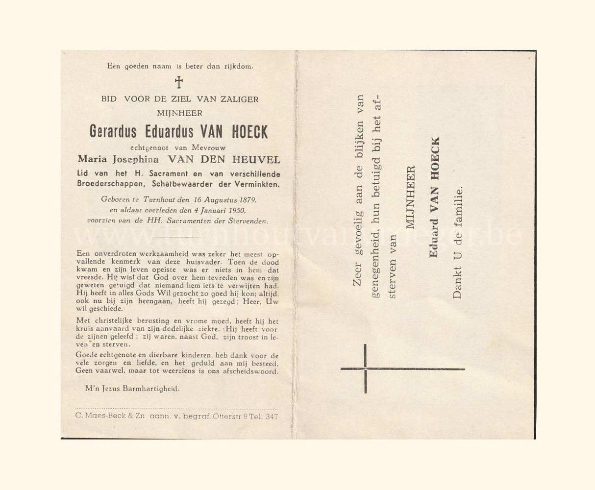 Turnhout van Vroeger - Familie Van Hoeck