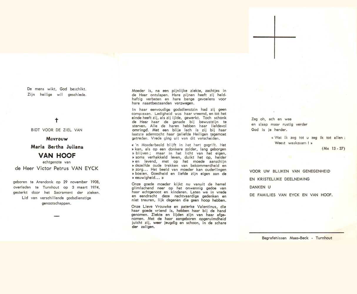 Turnhout van Vroeger - Familie Van Hoof