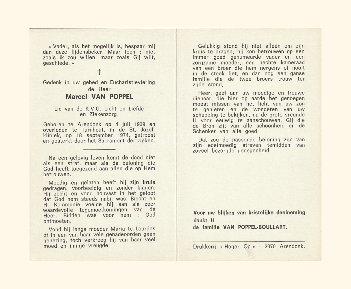 Turnhout van Vroeger - Familie Van Poppel