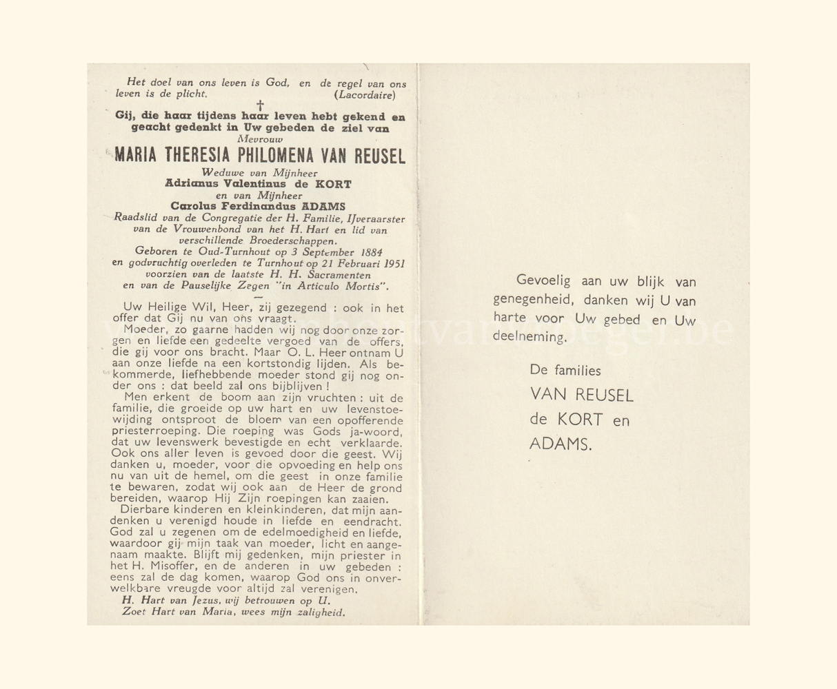 Turnhout van Vroeger - Familie Van Reusel