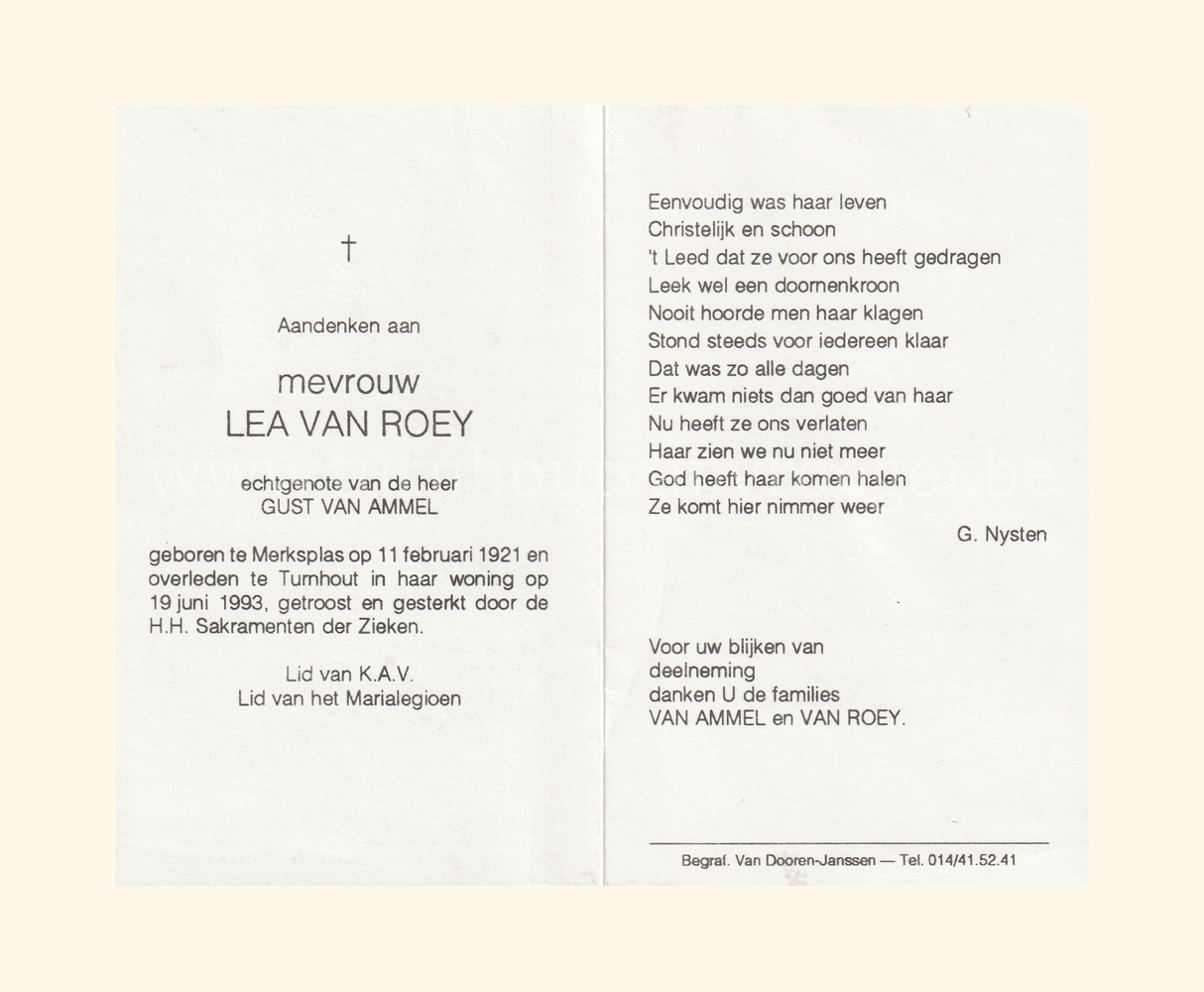 Turnhout van Vroeger - Familie Van Roey