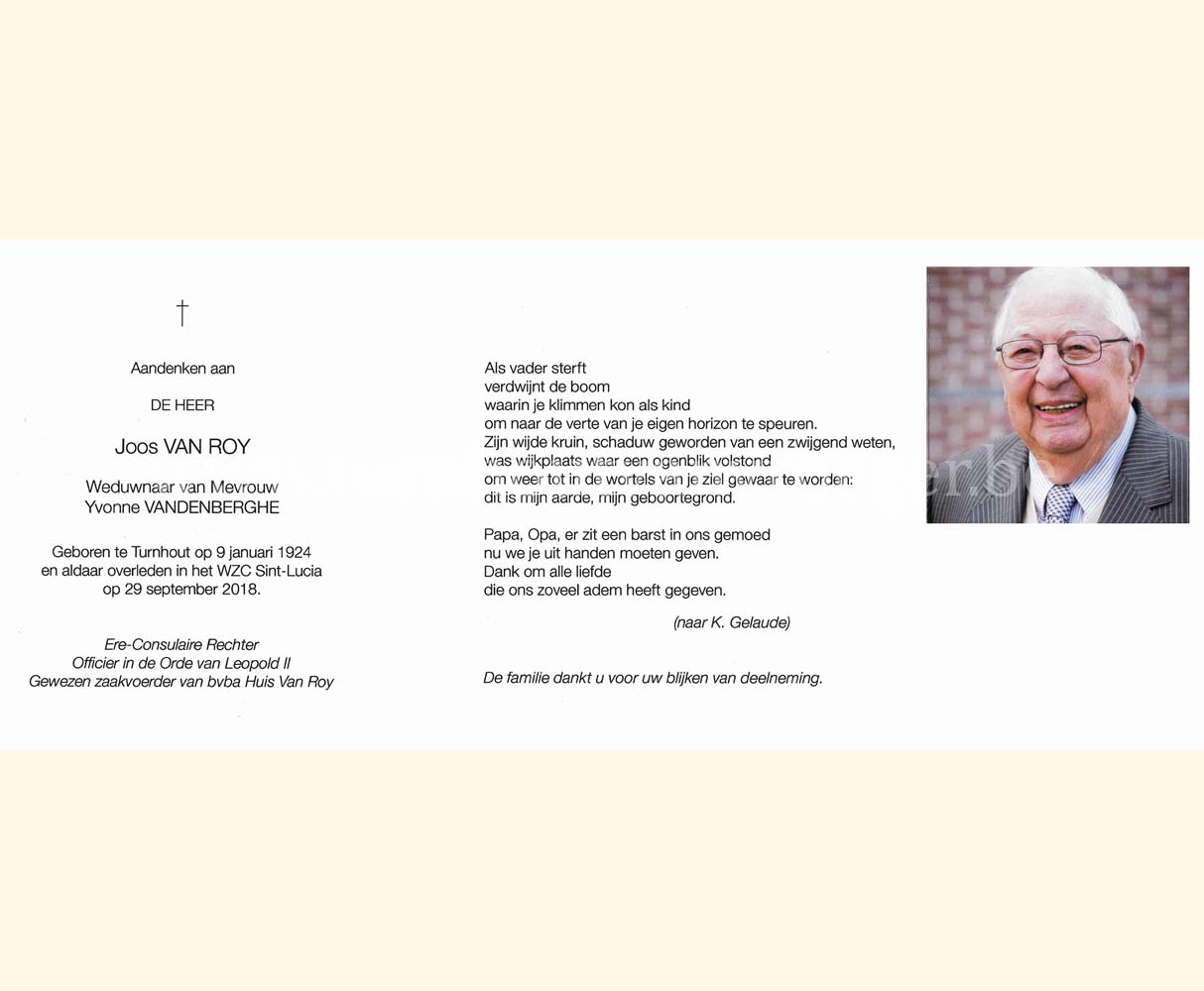 Turnhout van Vroeger - Familie Van Roy