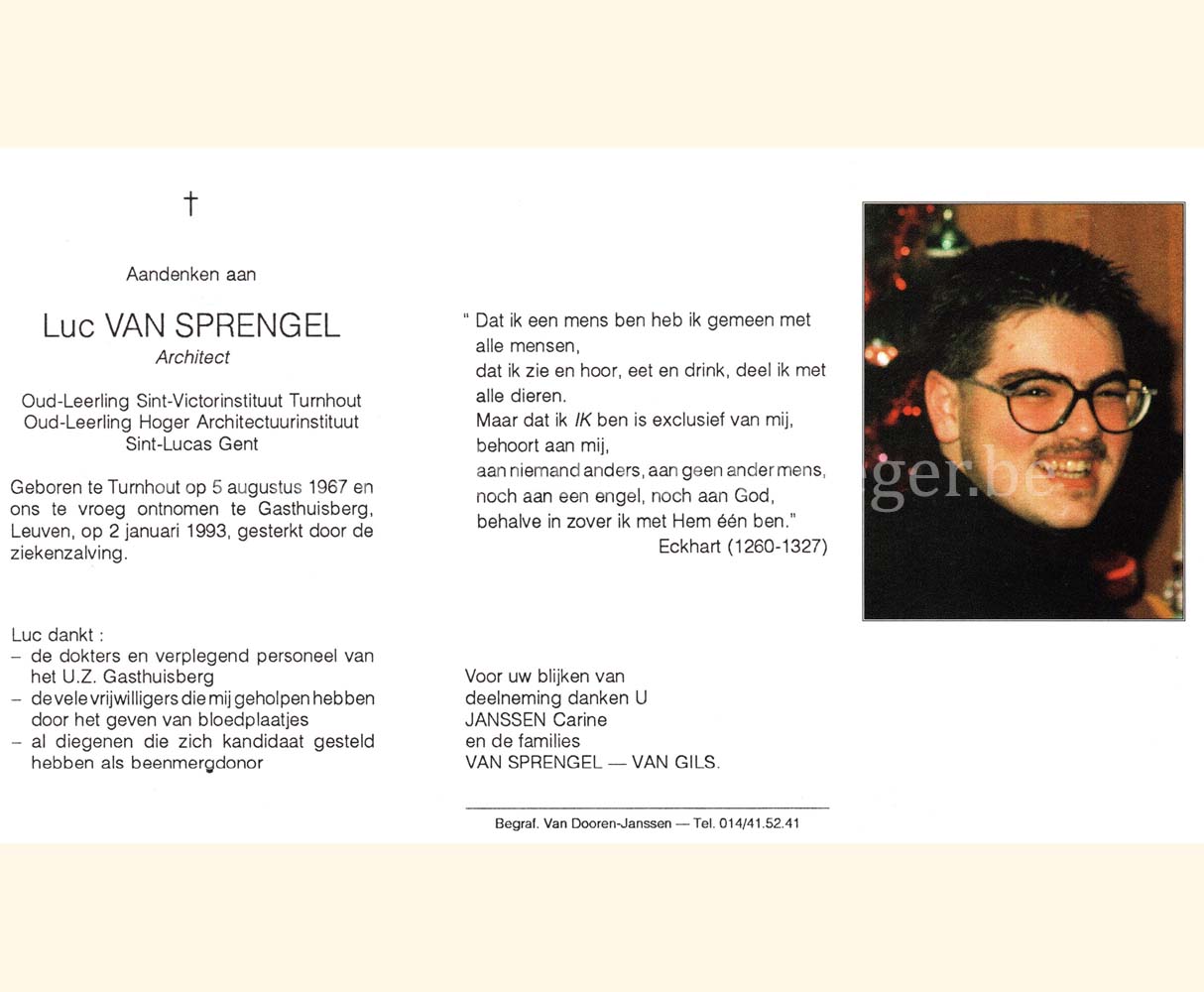 Turnhout van Vroeger - Familie Van Sprengel